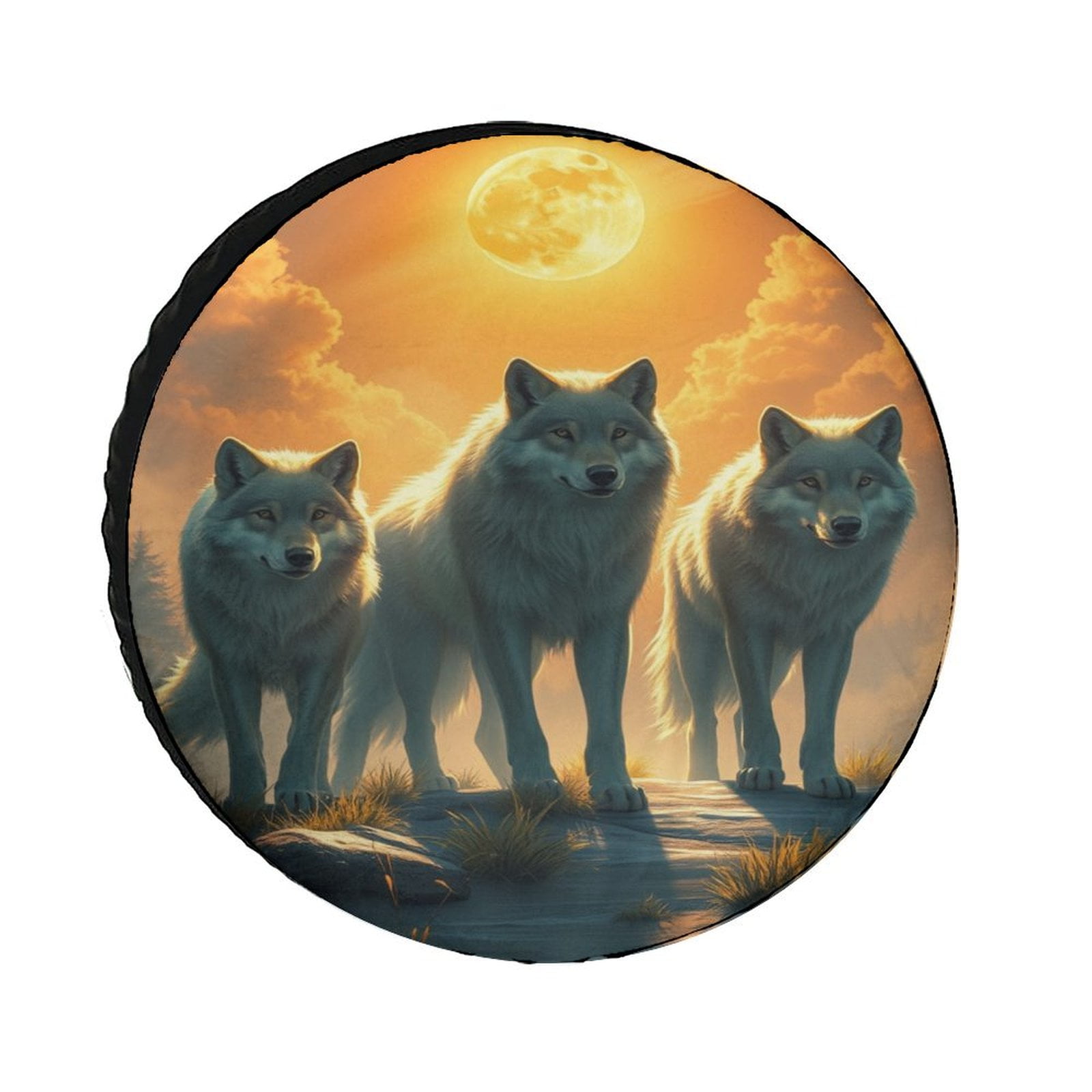 Celebrate with Wolves Spare Tire Cover Weatherproof Wheel Camper ...