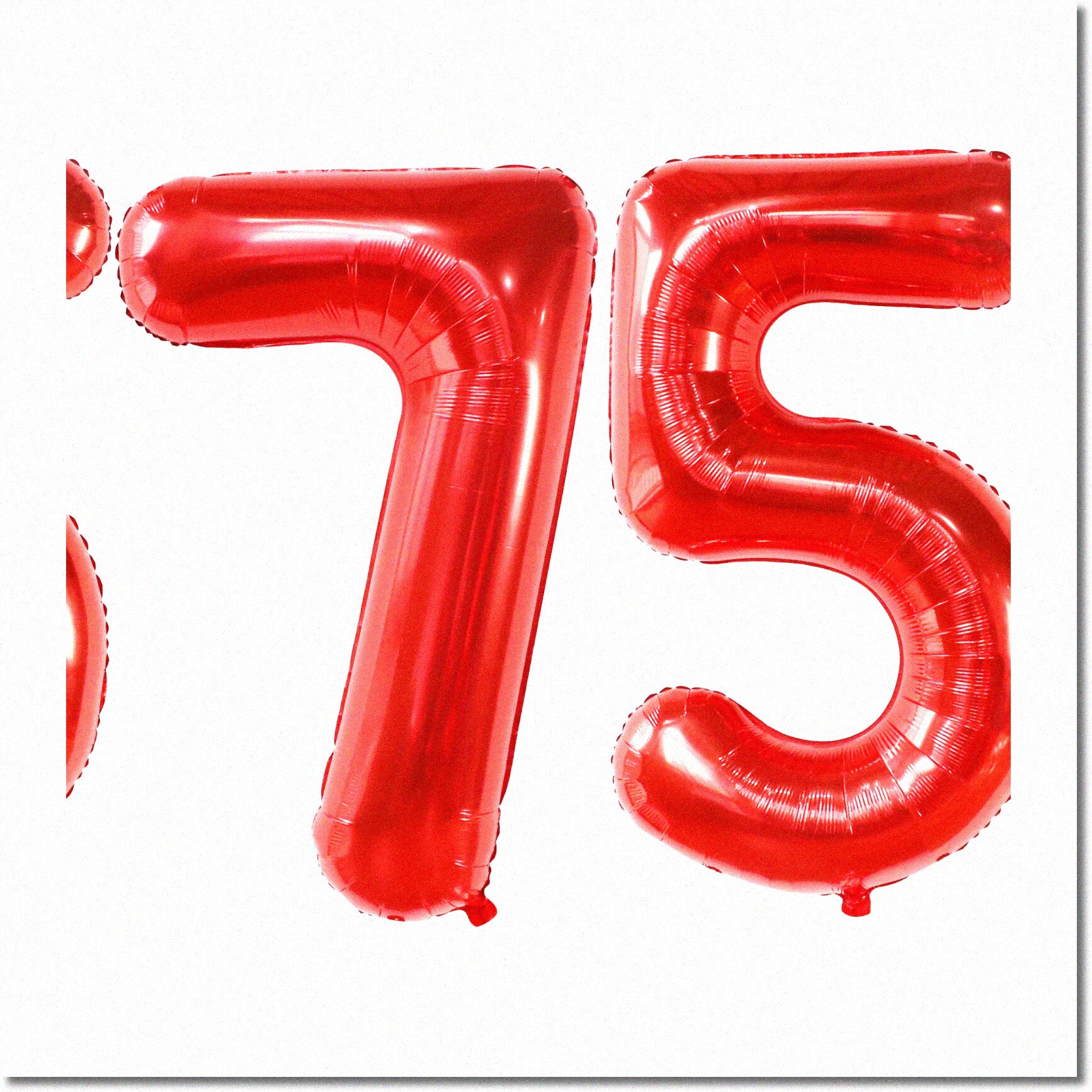 Celebrate75 - Jumbo Red Balloon Numbers for 75th Birthday & Anniversary ...