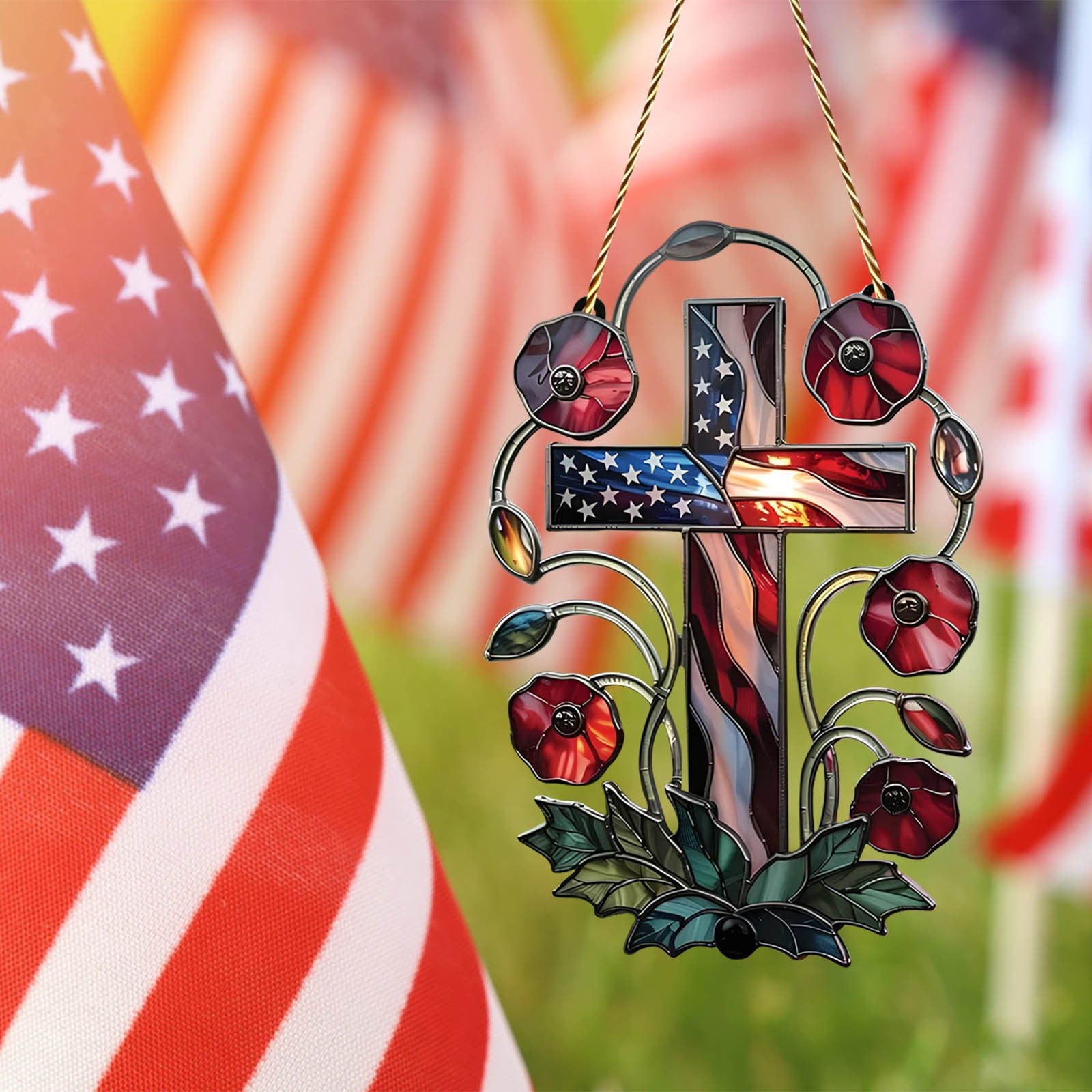 Celebrating 250 Years Early - Patriotic Suncatcher Ornaments 4 of July ...