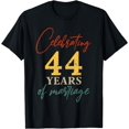 Celebrating 44 Years Of Marriage 44th Wedding Anniversary T Shirt