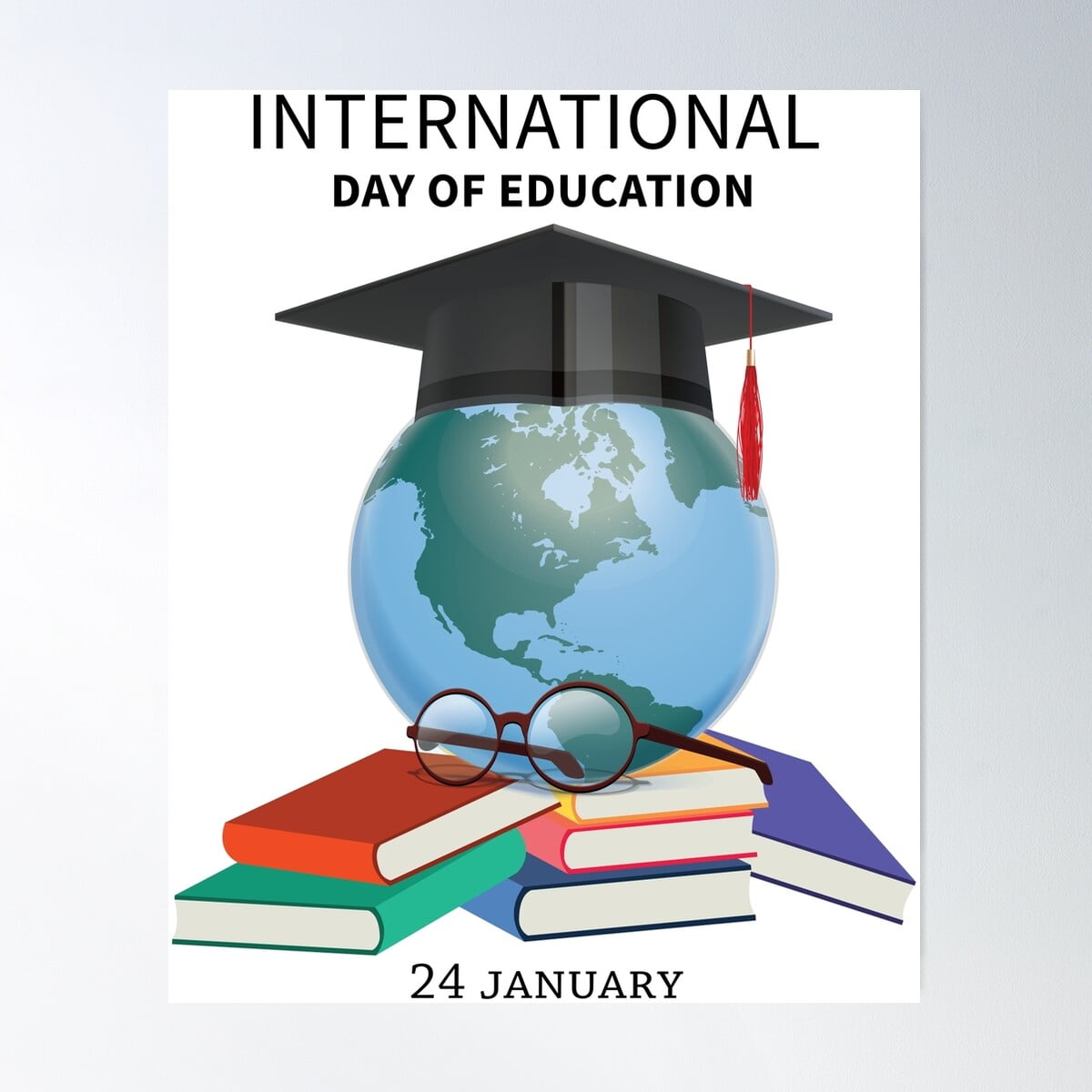 Celebrating Learning: International Day Of Education Logo Poster Wall ...