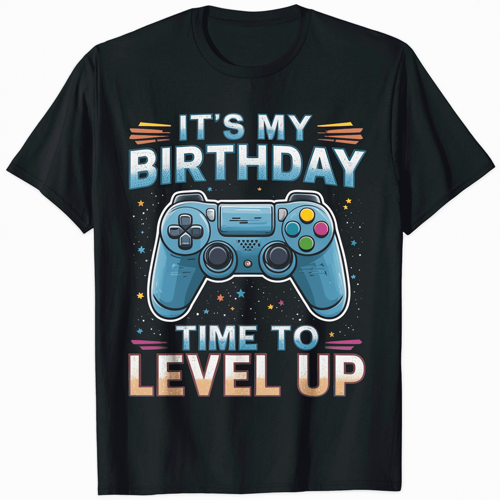 Celebrating Level Up Birthday Boy Shirt - Walmart.com