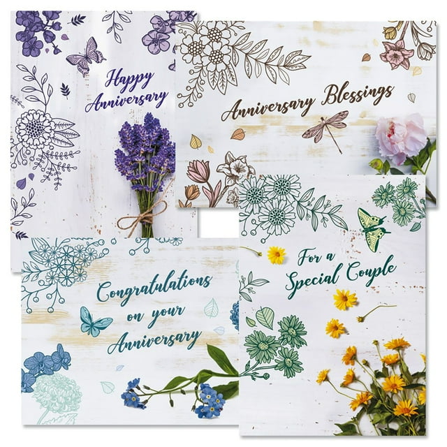 Celebrating Your Anniversary Faith Greeting Cards With Scripture- Set ...