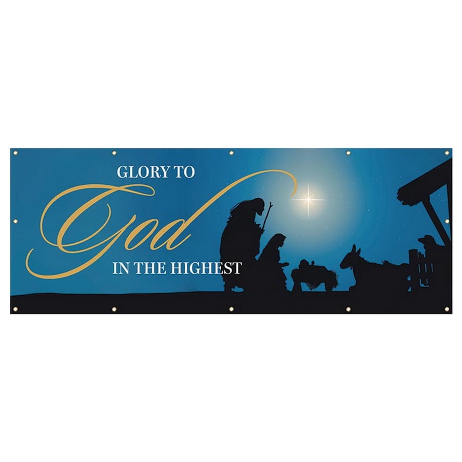 Celebration Banners N7337 Glory to God in the Highest Outdoor Banner ...