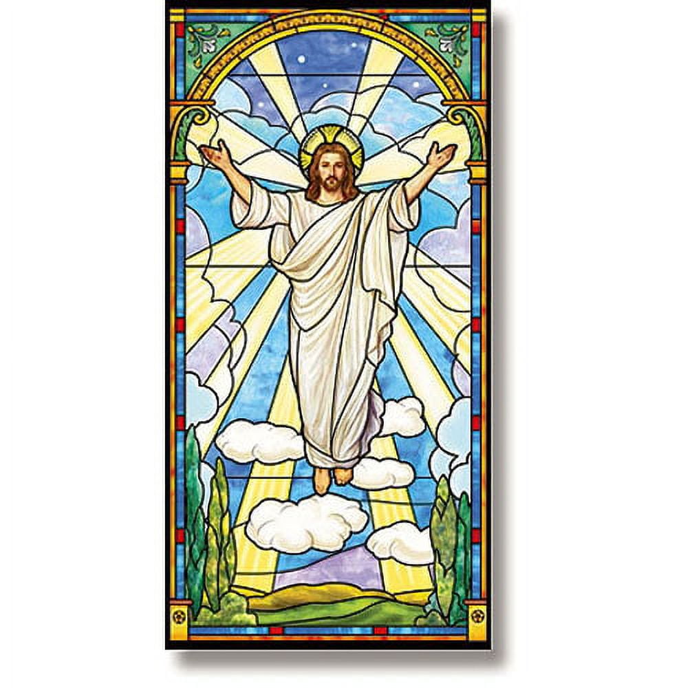 Celebration Banners TS801 Stained Glass Risen Christ Banner - Walmart.com