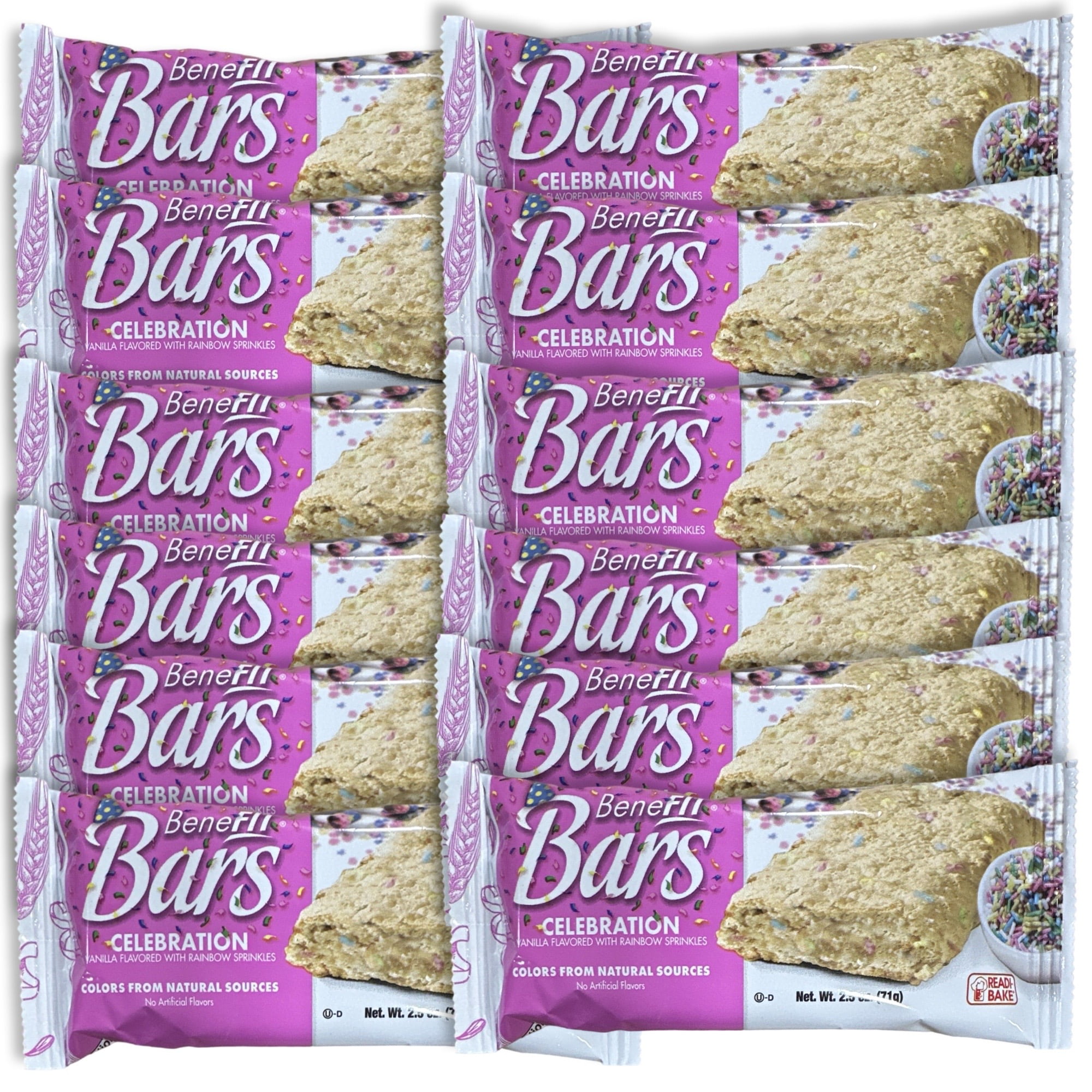 Celebration Birthday Cake BeneFit Bars by Readi-Bake 2.5 Ounce | Value ...