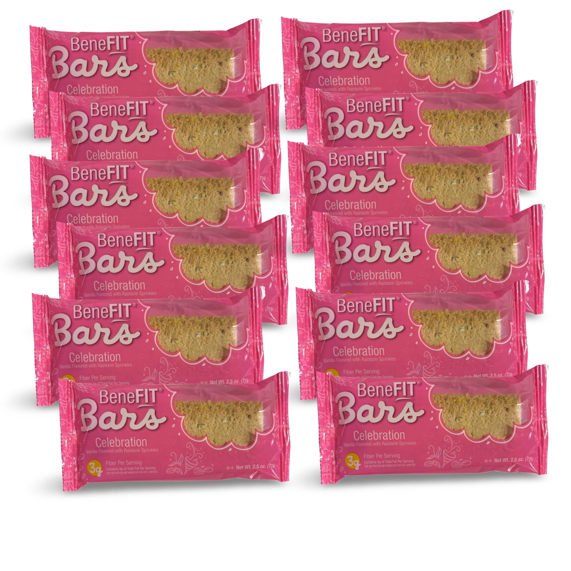 Benefit Bars Celebration Birthday Cake, 2.5 Ounce, Whole Grain Snack ...