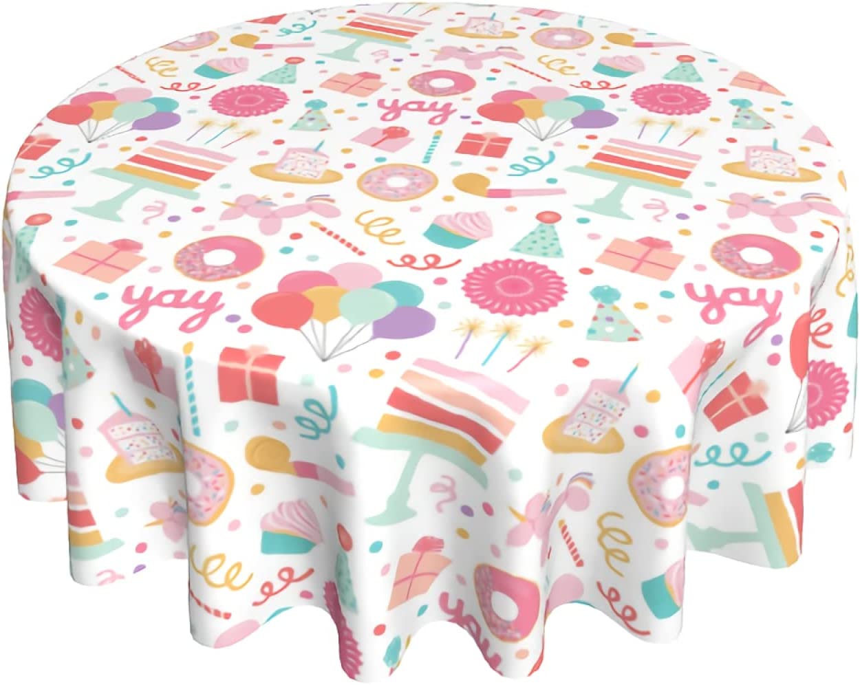 Celebration Birthday Party Tablecloth 60 Inch Confetti Birthday Table ...