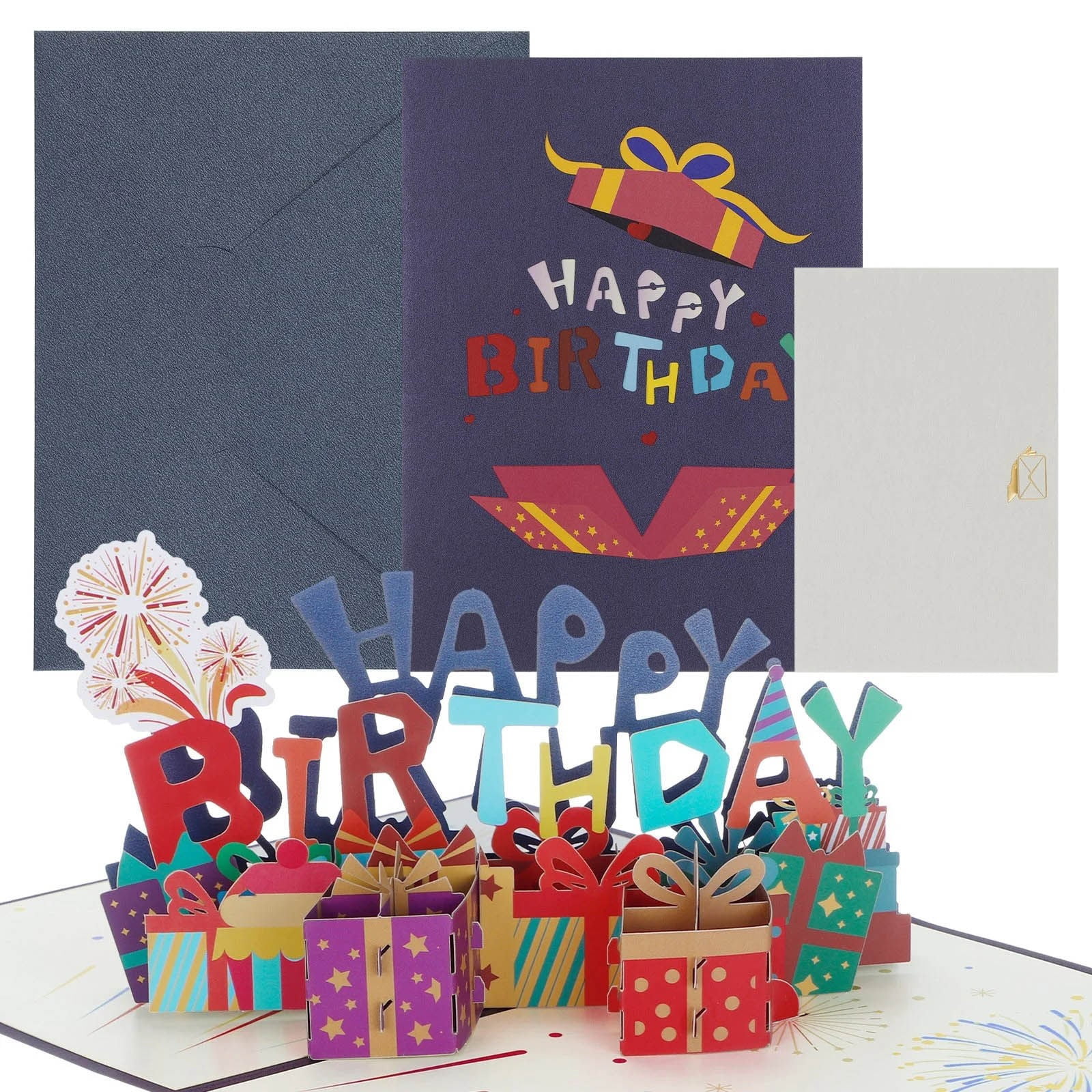 Celebration Cards 3D Birthday Card Up Greeting Cards Gift Box Design 3D ...