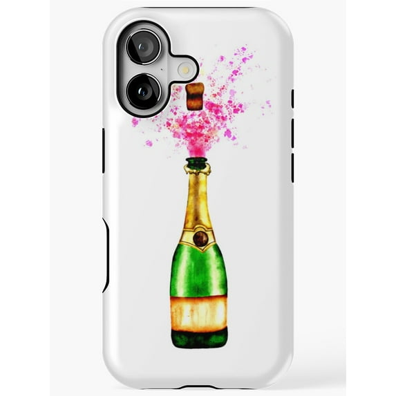 Celebration Champagne Pop Sticker Style Phone Case for iPhone 17 16 15 ...