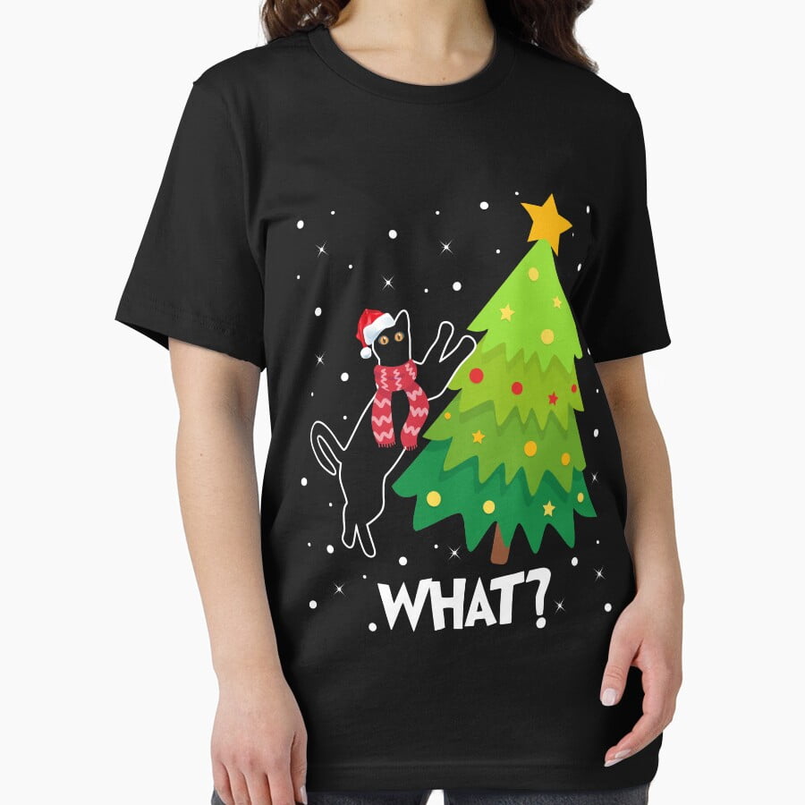 Celebration Claws Funny Cat Holiday Cheer Winter Artwork Unisex T-Shirt ...