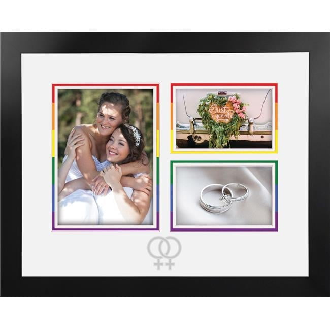 Celebration Frames MPVSWS02 LGBTQ Wedding Multi-Photo Frame with White ...