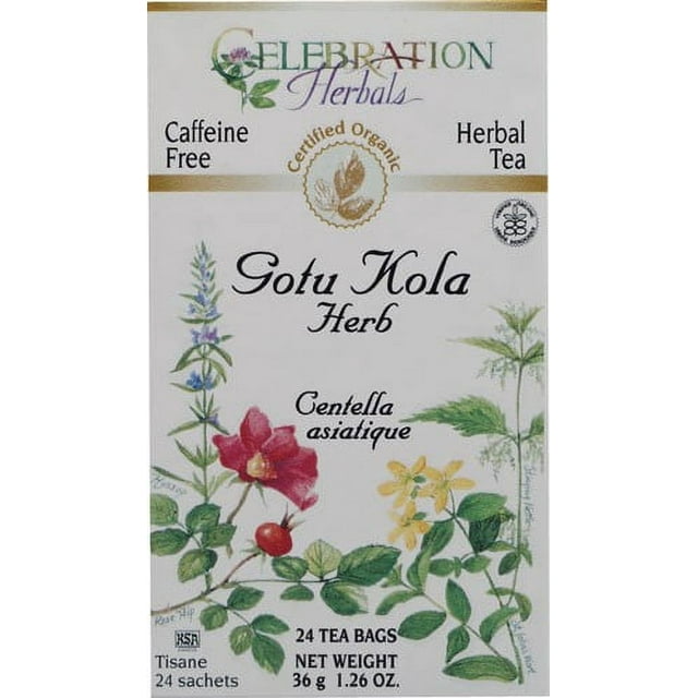 Celebration Herbals Gotu Kola Tea Organic, 24 Ct - Walmart.com