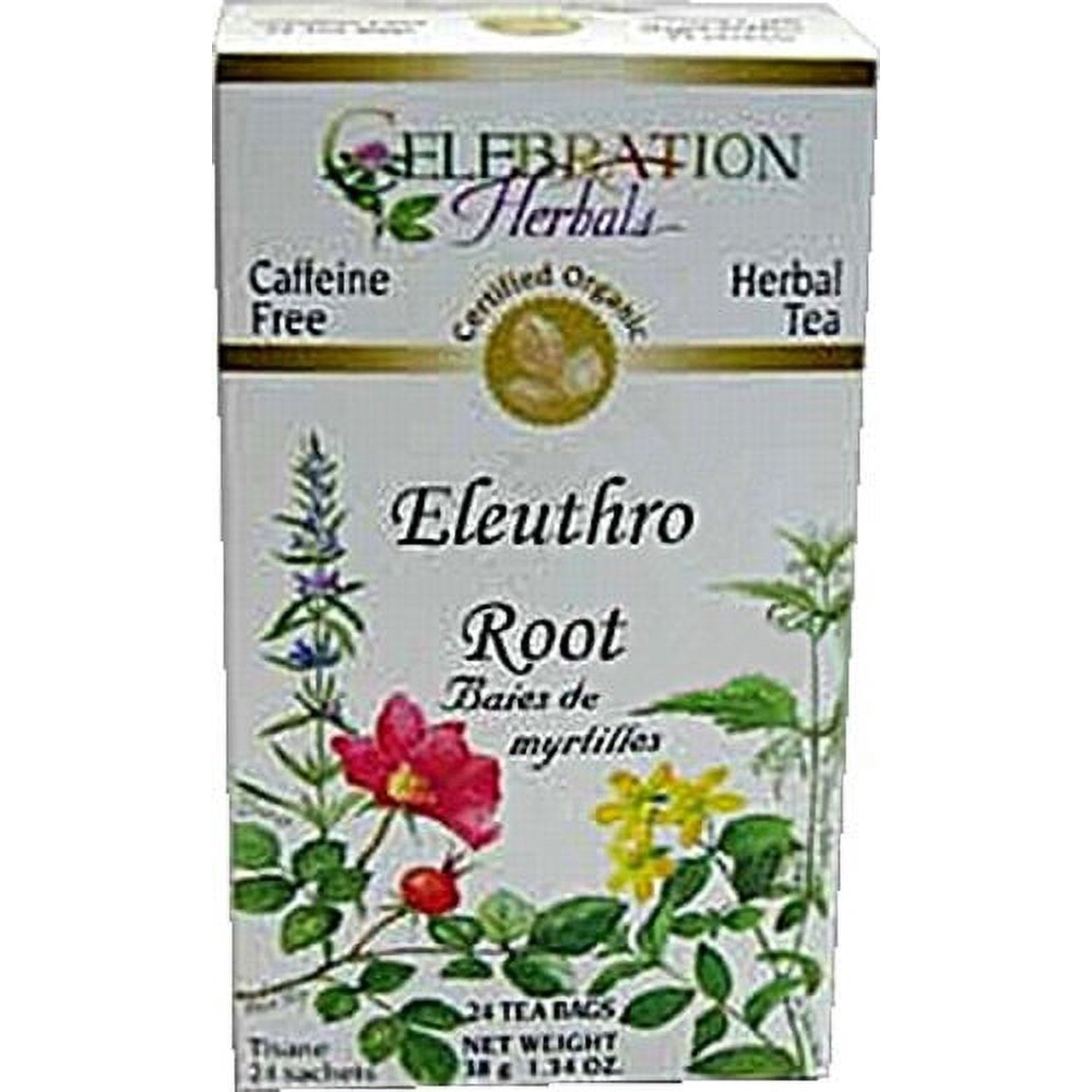 Celebration Herbals Organic Ginseng Eleuthero Root Tea Caffeine Free ...