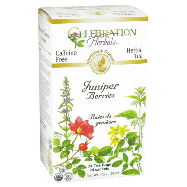 Celebration Herbals Organic Juniper Berries Tea Caffeine Free 24 Herbal ...