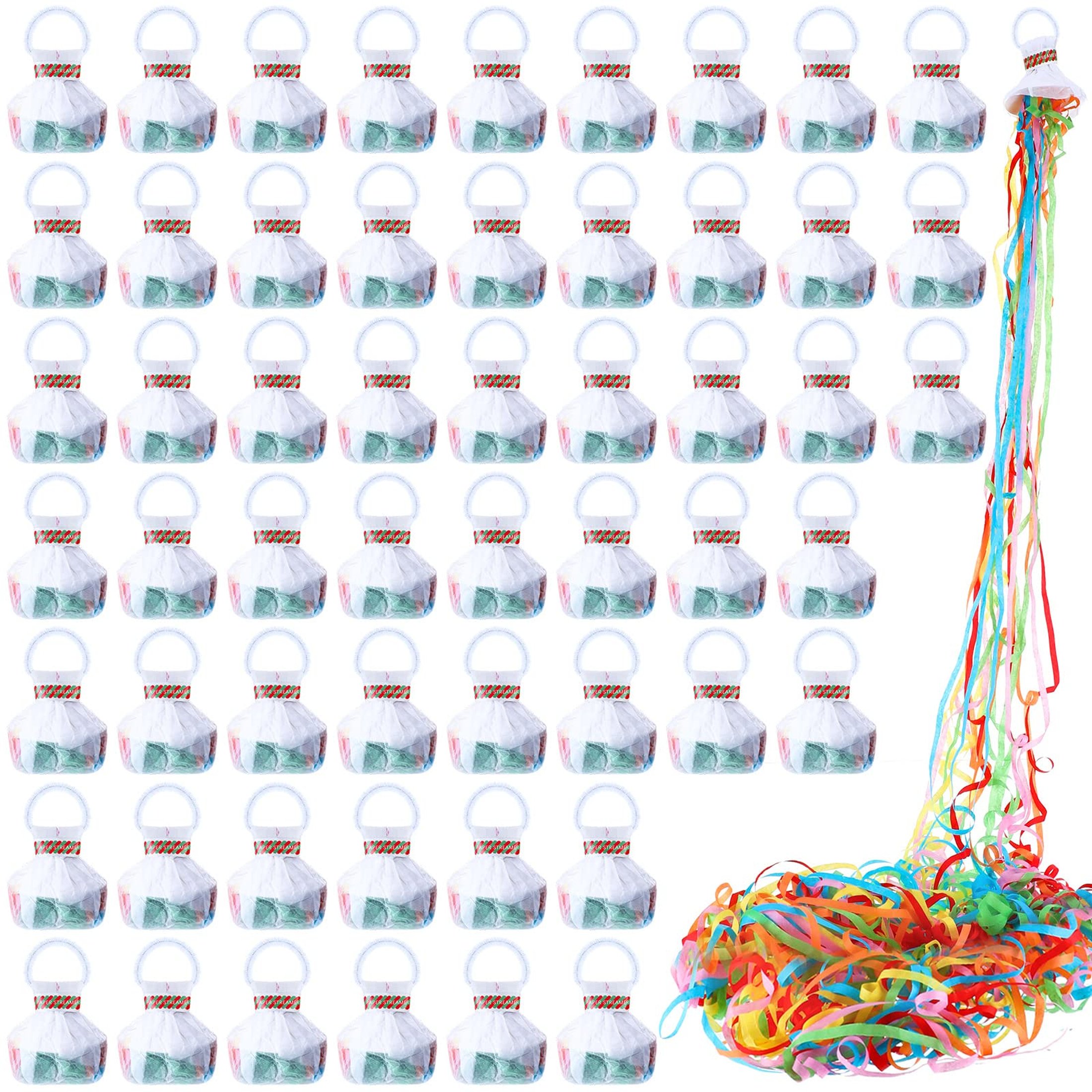 Celebration Streamers Pack - 30 No Mess Hand Throw Confetti Crackers ...