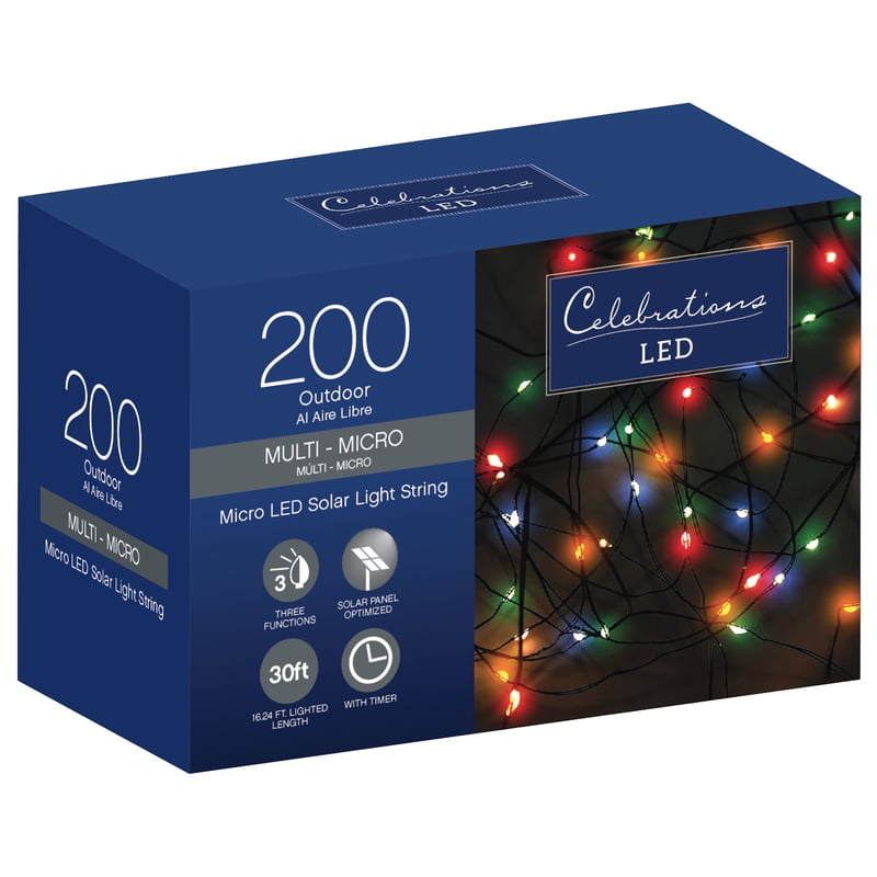 Celebrations 9071441 16.24 ft. Smart Living LED Micro Multicolor String ...