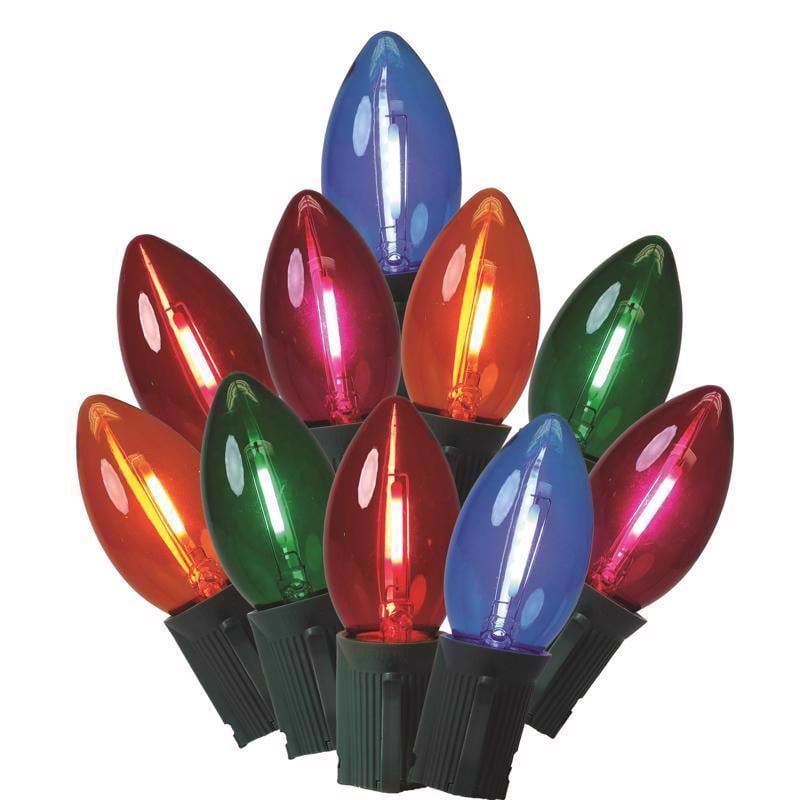 Celebrations Classic LED C9 Multicolored 25 ct String Christmas Lights ...