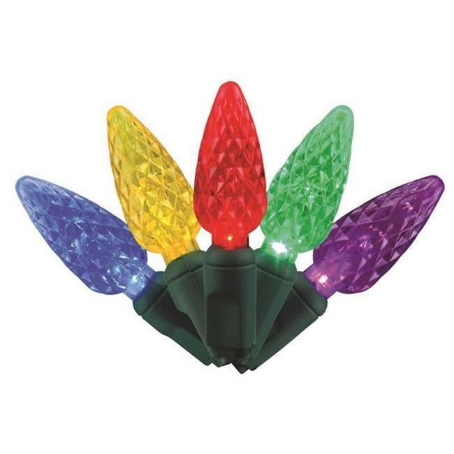 Celebrations Platinum LED C6 Multicolored 50 ct String Christmas Lights ...