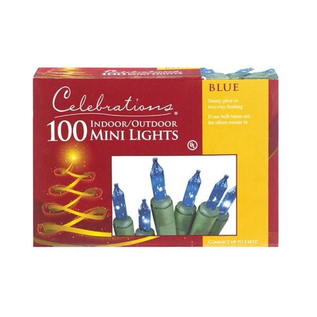 Celebrations 4004-71 100 Mini Blue Light Set - Walmart.com