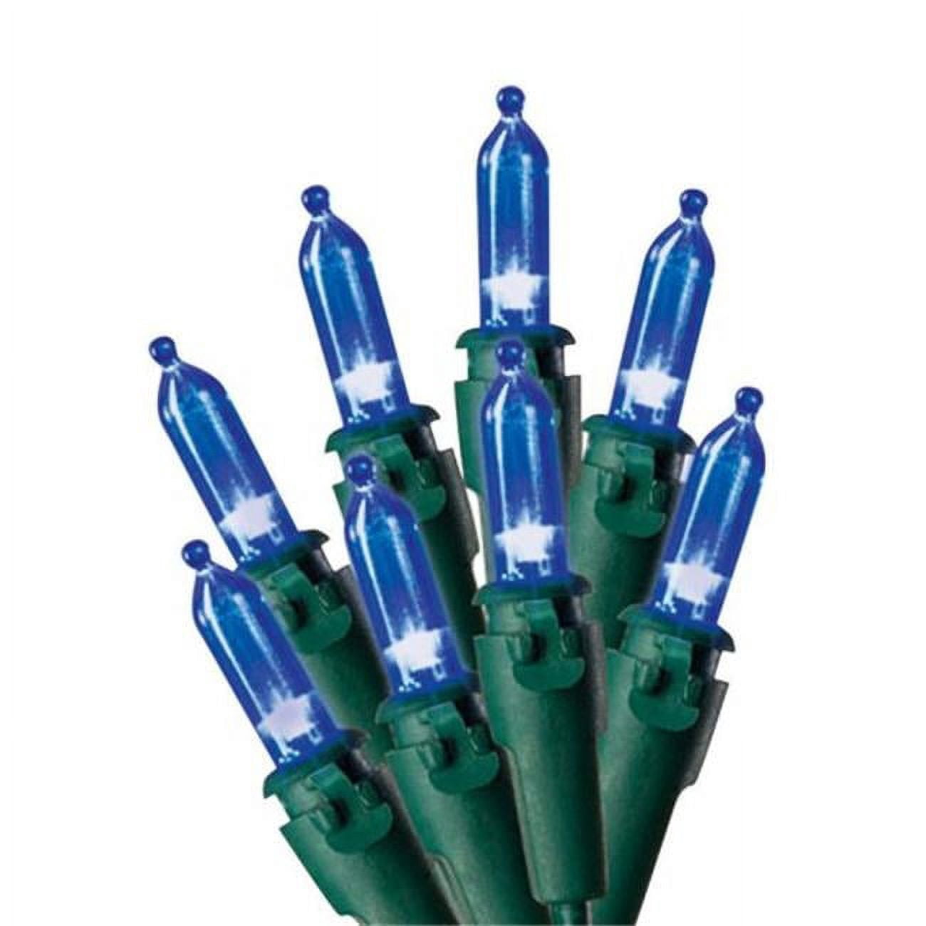 Celebrations 40844-71 LED Traditional Mini Light Set, 100 Blue Lights ...