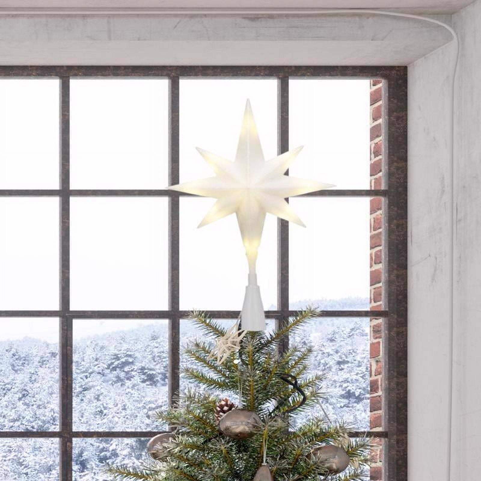 Celebrations 9737339 Plastic LED Star Tree Topper, White - Walmart.com