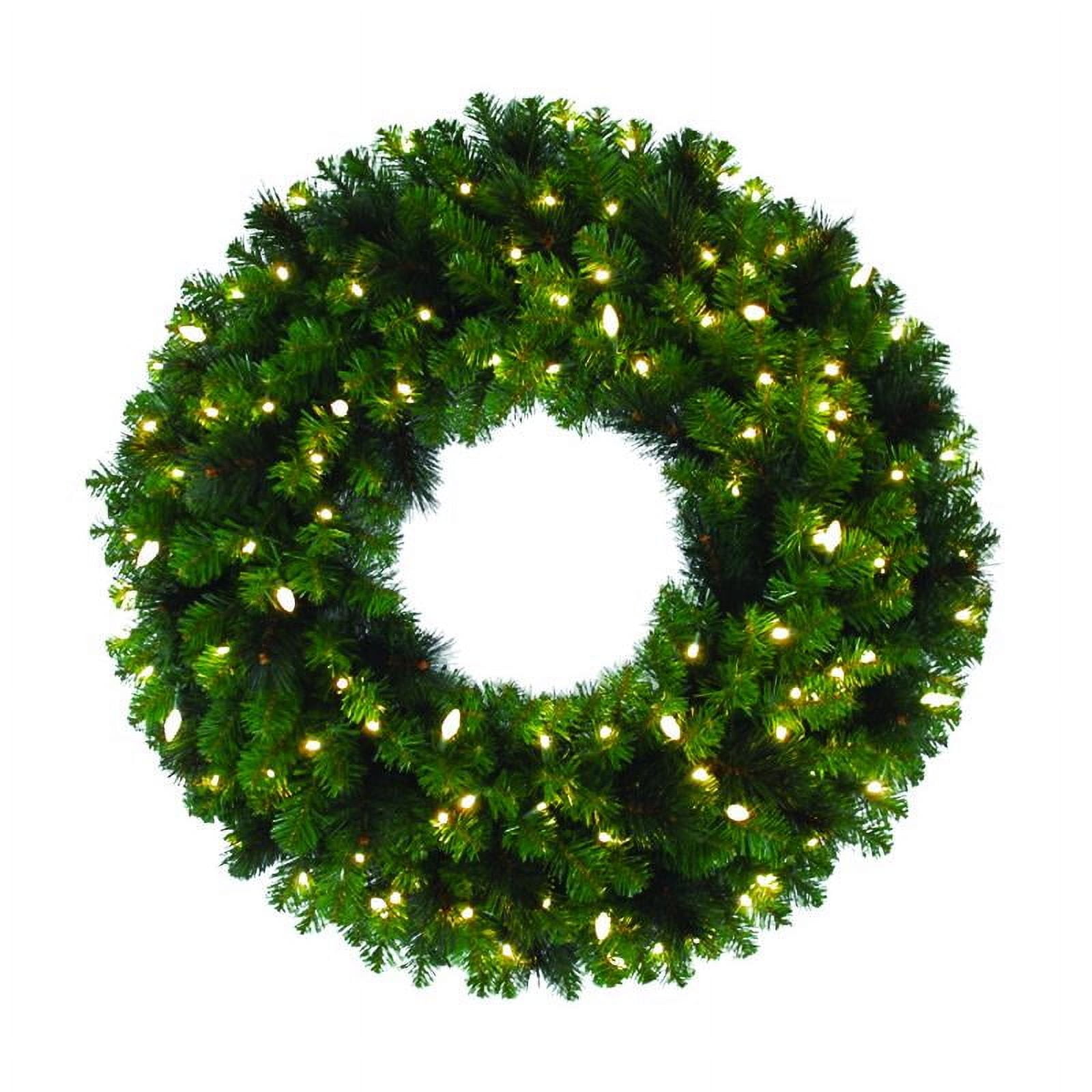 Celebrations 9016959 36 in. Dia. Mixed Pine Prelit LED Decorated Wreath ...