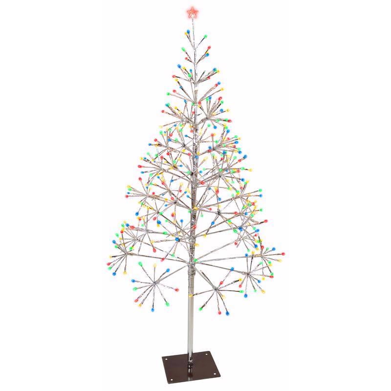 Celebrations LED Shimmering Christmas Tree, 5ft Outdoor Walkway ...