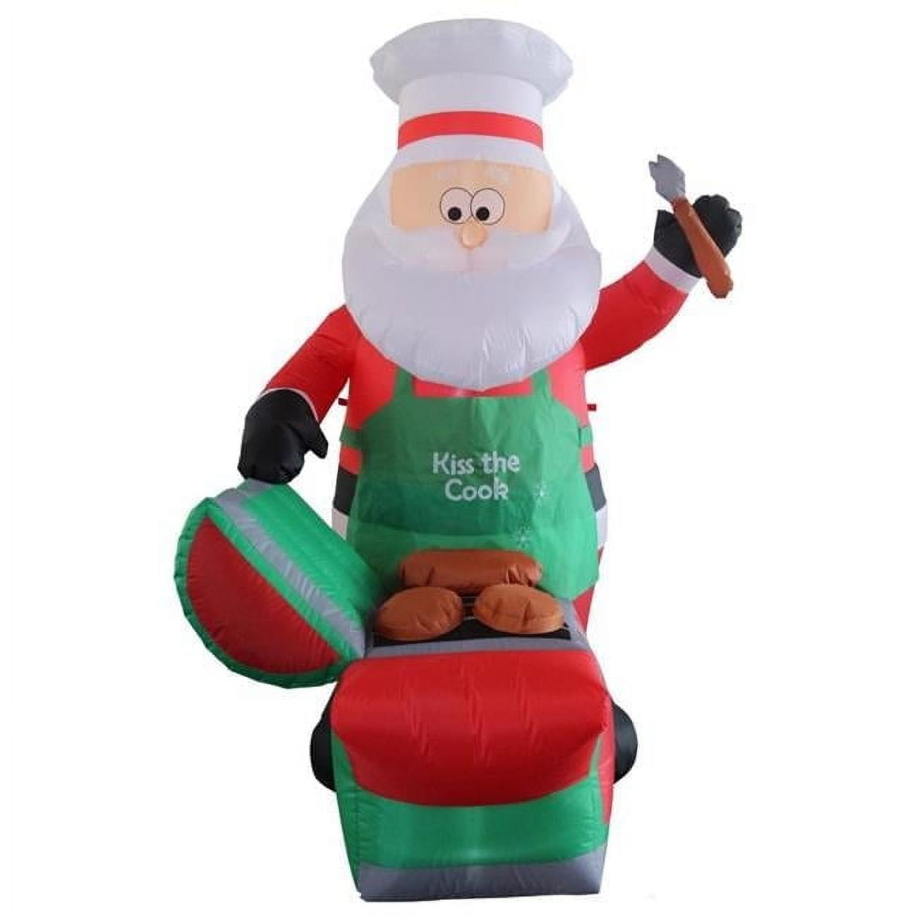 Celebrations 9080574 6 ft. Santa Barbequing Inflatable - Walmart.com