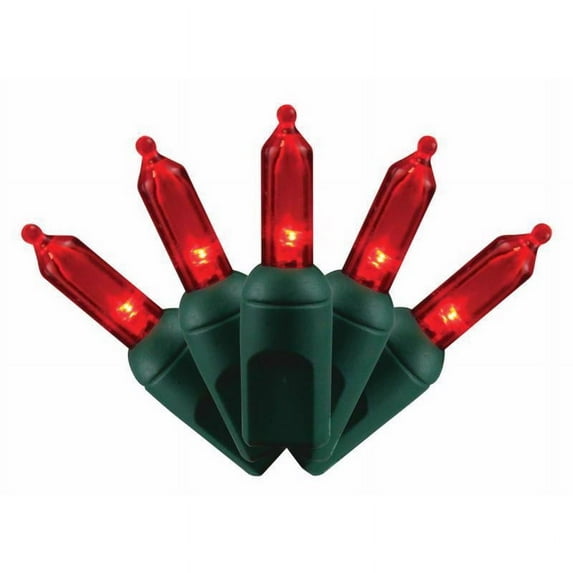 Celebrations Platinum LED T5 Red 50 ct String Christmas Lights 25 ft ...