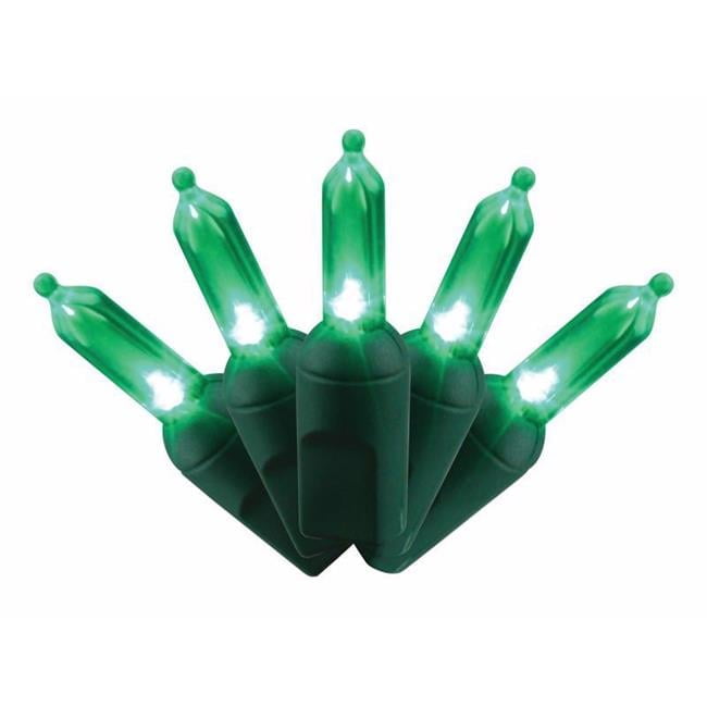 Celebrations Platinum LED T5 Green 50 ct String Christmas Lights 25 ft ...