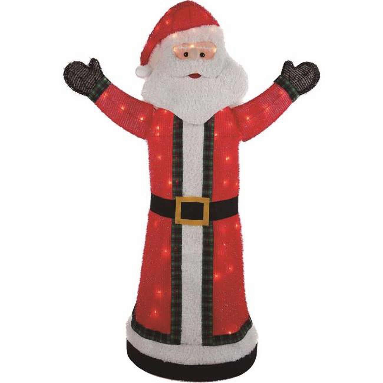 Celebrations 9086615 4.75 ft. Yard Decor Tinsel Santa - Walmart.com