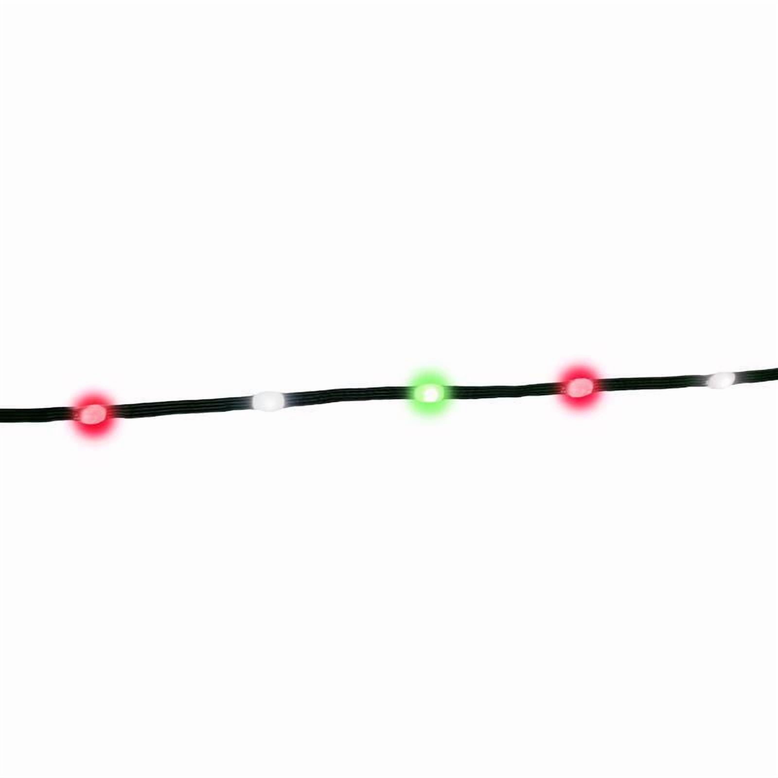 Celebrations LED Red/Green/Pure White 200 ct String Ribbon Light 33 ft ...