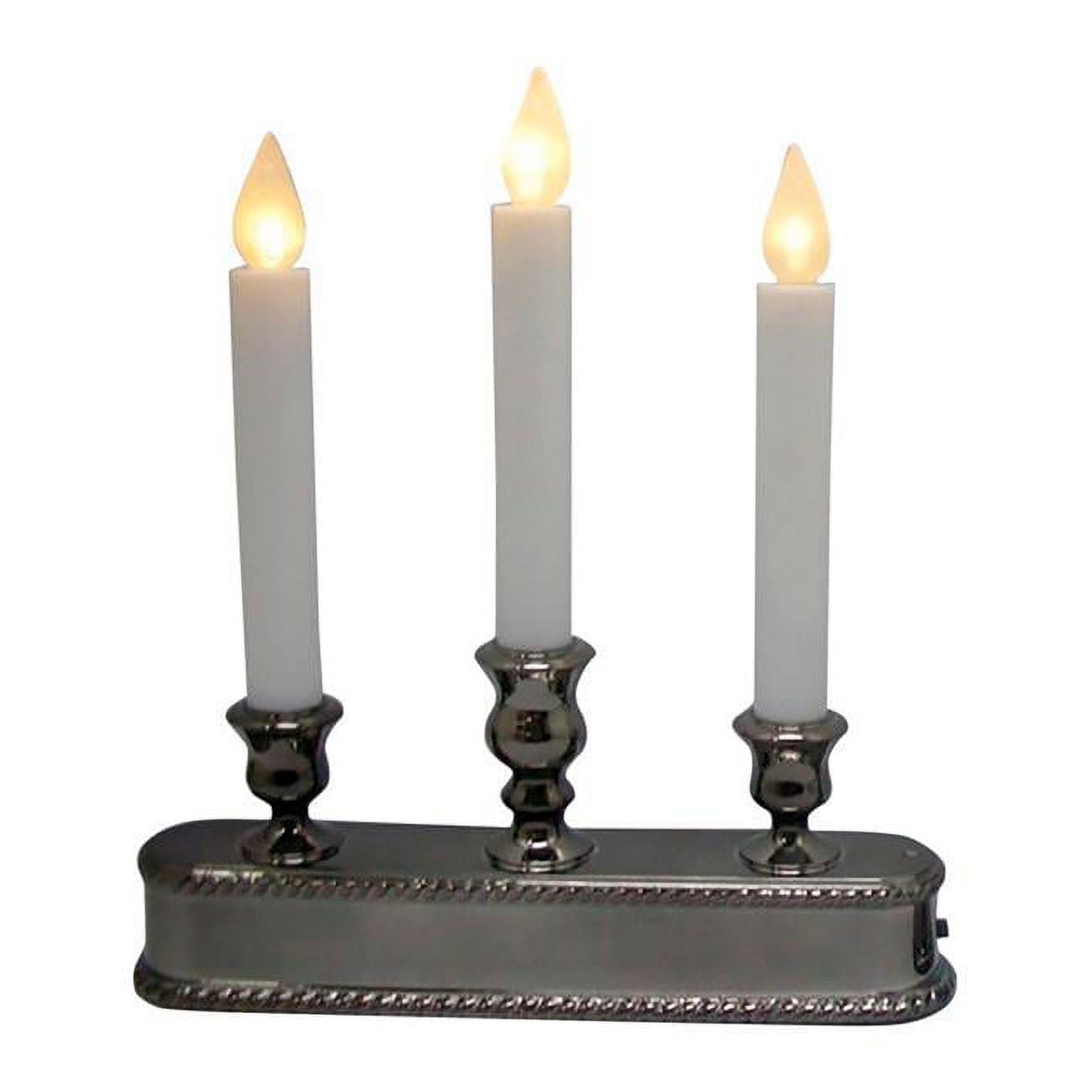 Celebrations 9737164 No Scent Polished Nickel Auto Sensor Candle, 10 in ...