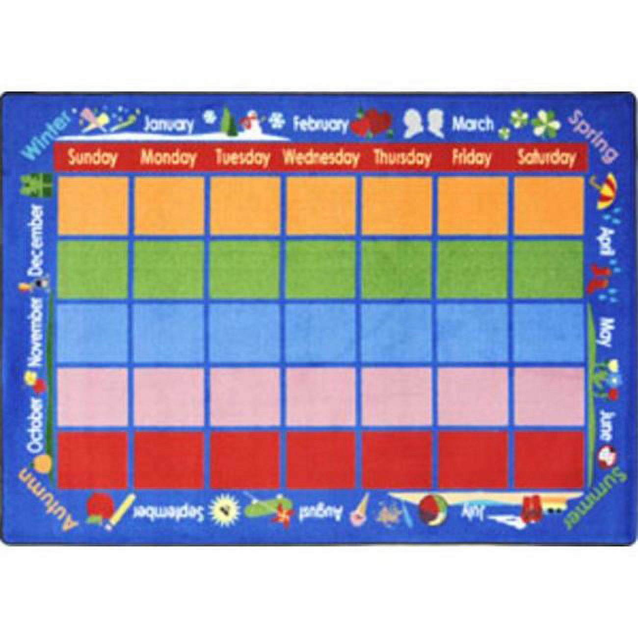 Celebrations Calendar 7 ft.8 in. x 10 ft.9 in. WearOn Nylon Machine ...