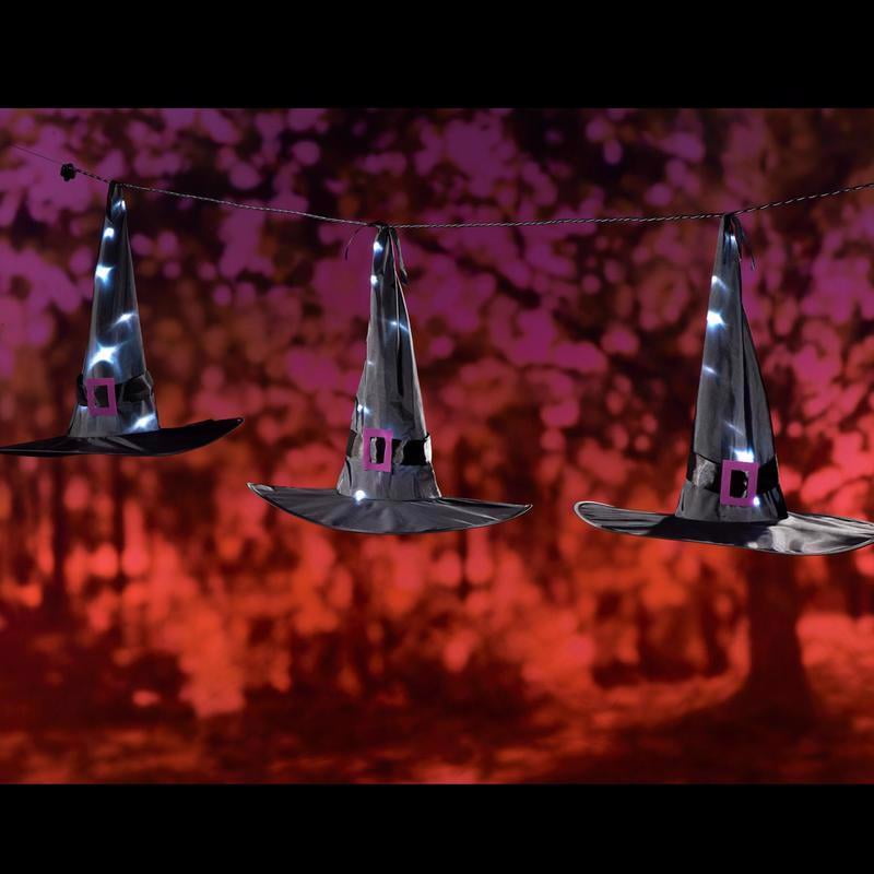 Celebrations Cool White 21 ct LED Prelit Witch Hats Lights - Walmart.com