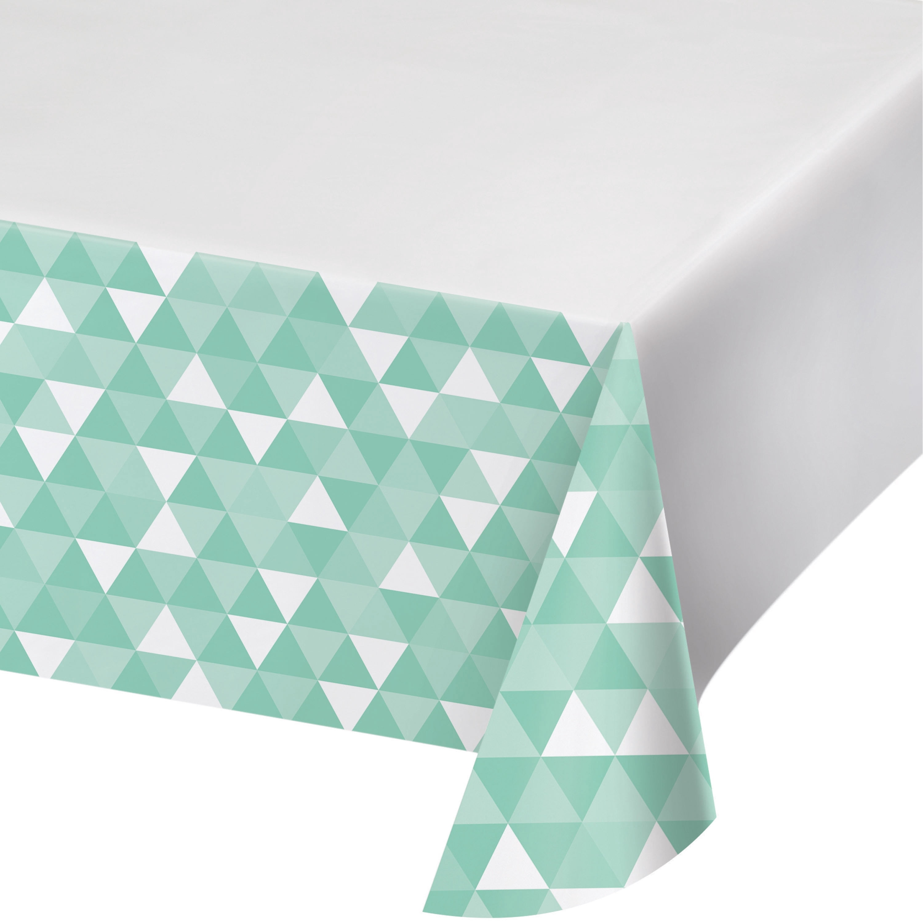 Celebrations Fractal Green Plastic Tablecloth, 102" x 54" - Walmart.com