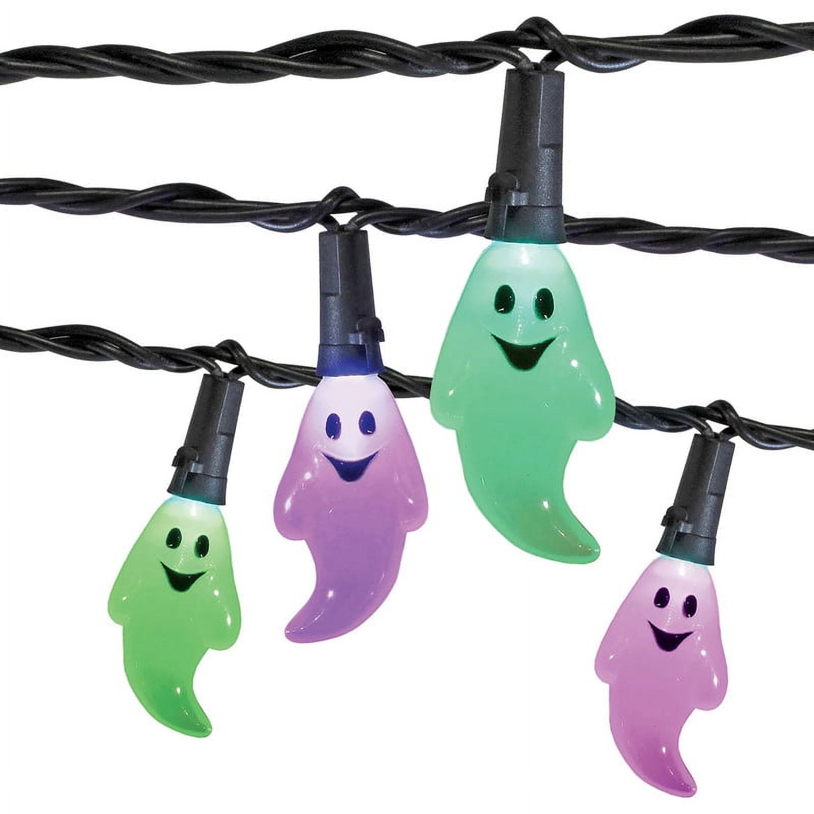 Celebrations Ghost Color Changing Lighted Purple/Green Halloween Lights ...