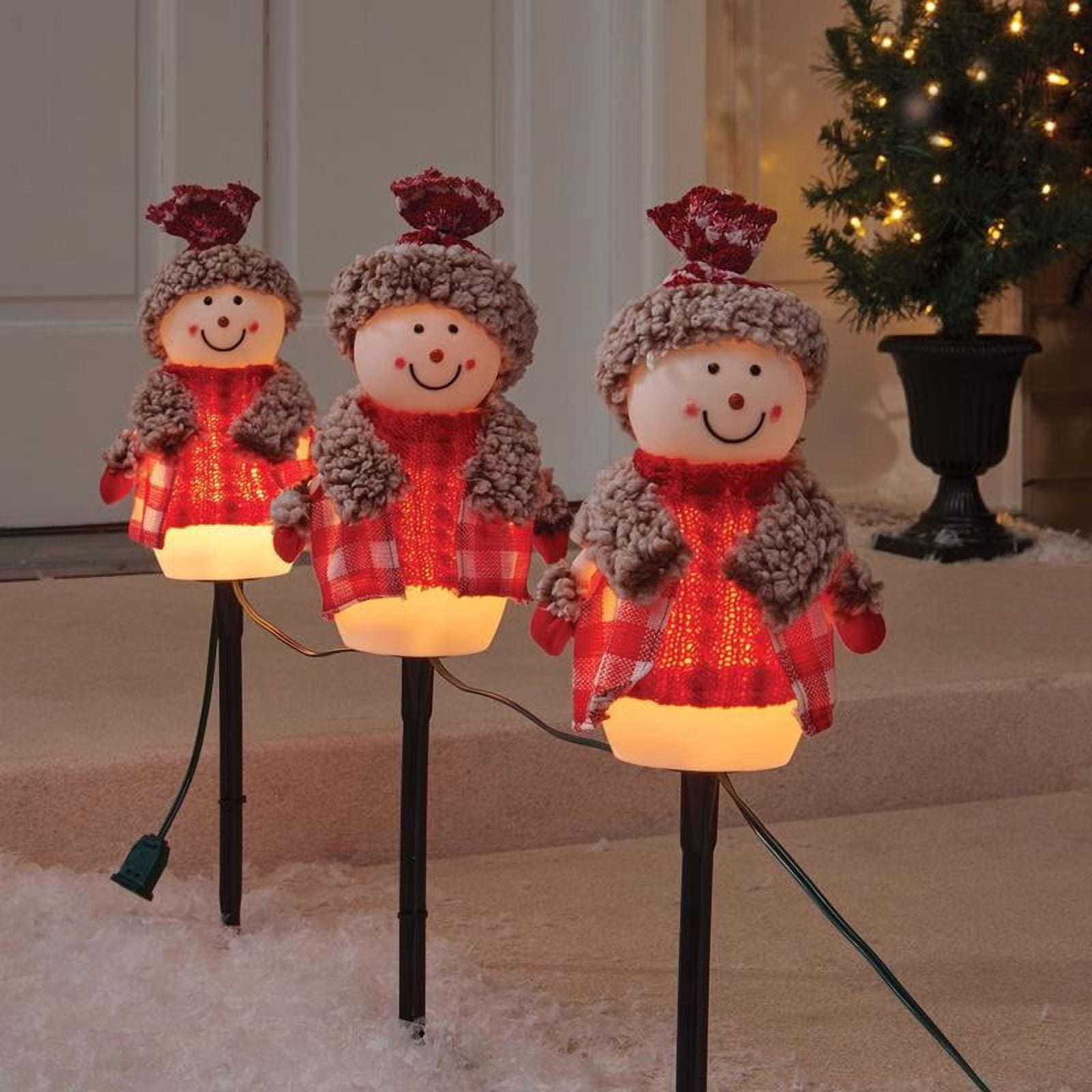 Celebrations Incandescent Clear Snowman 24 in. Pathway Decor - Walmart.com