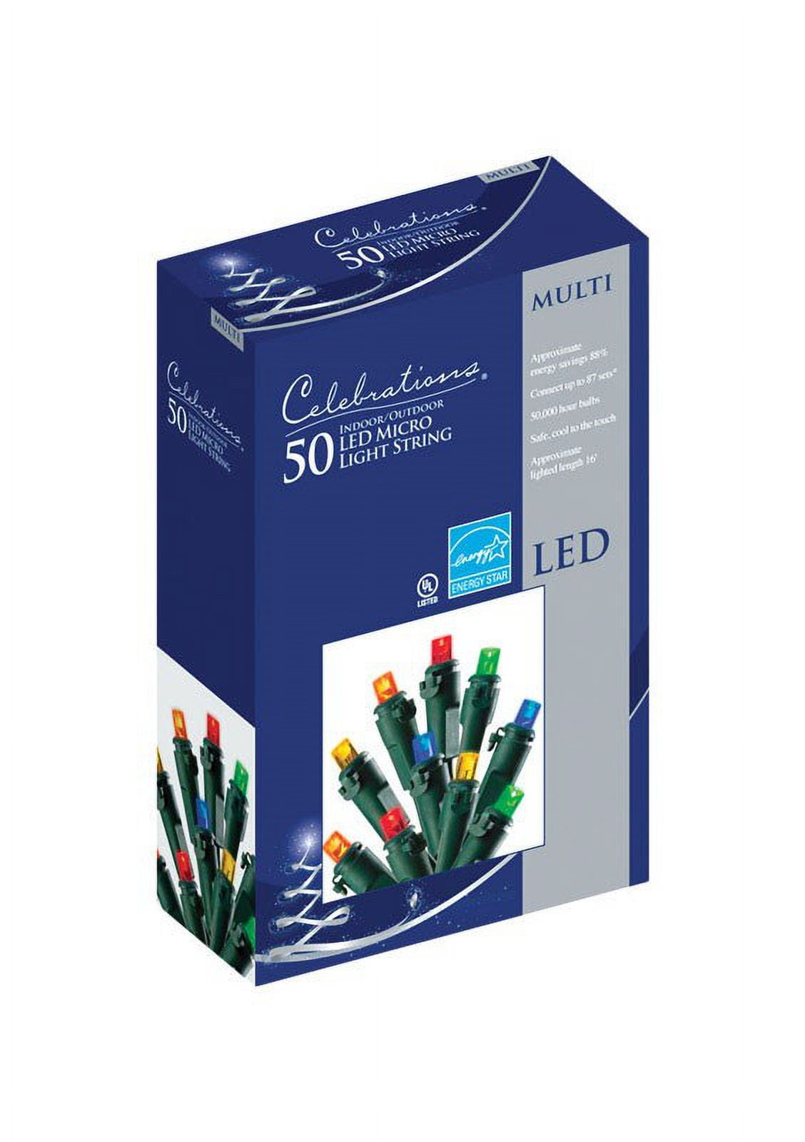 Celebrations 47621-71 Multi-Color LED Button 50 Light Set - Walmart.com