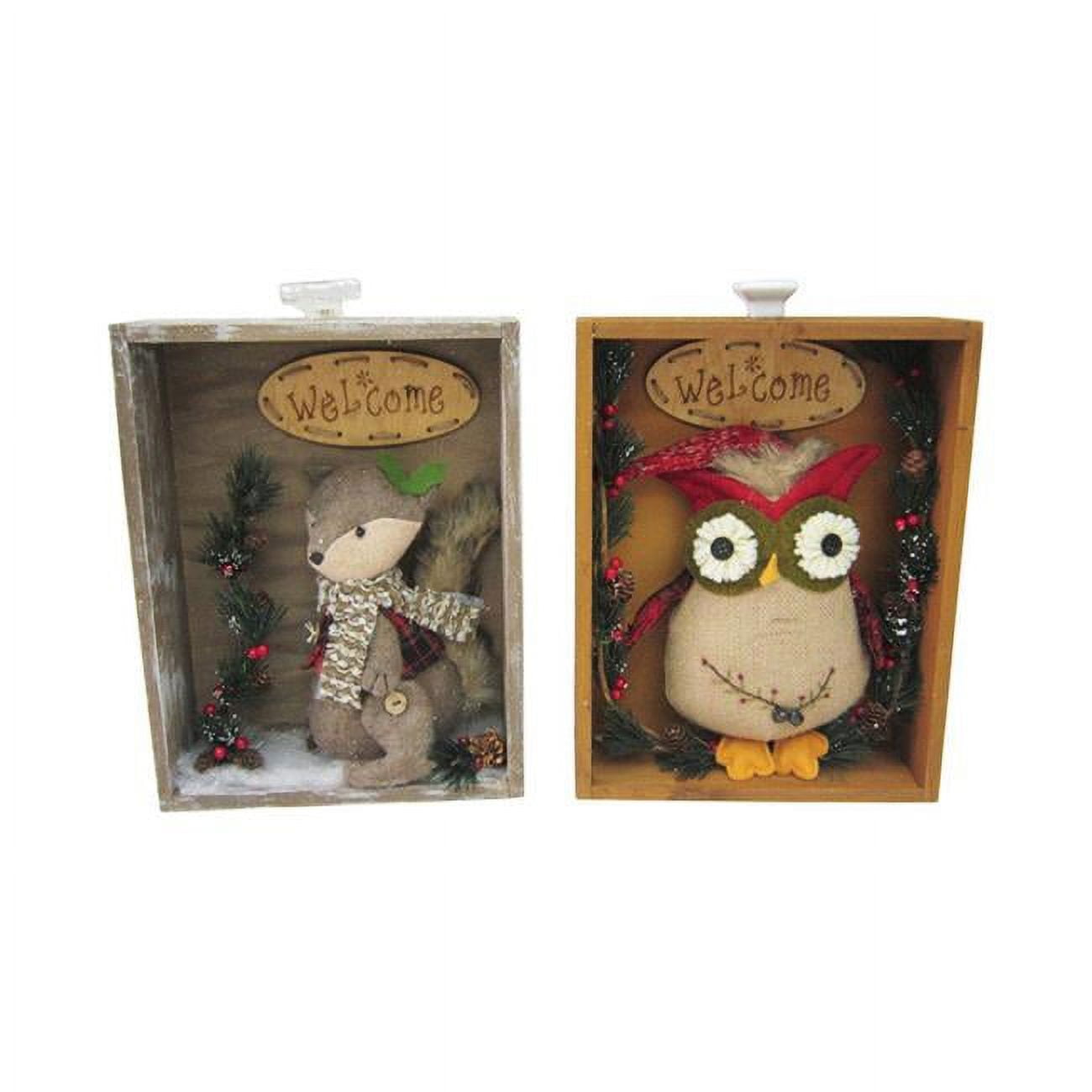 Celebrations Multicolored Critters in Crate Box Christmas Decor ...