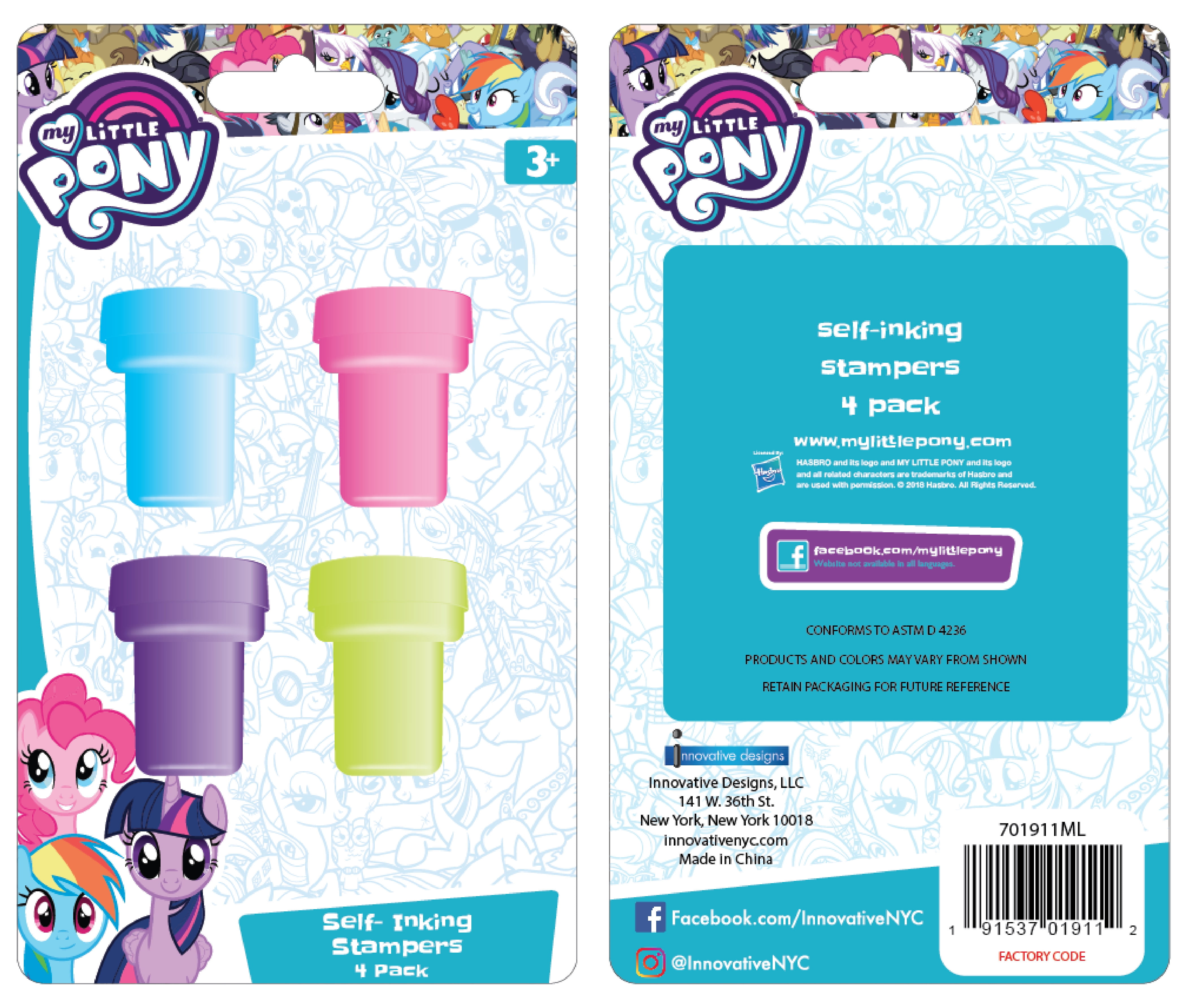 Celebrations My Little Pony 4pack Stampers - Walmart.com