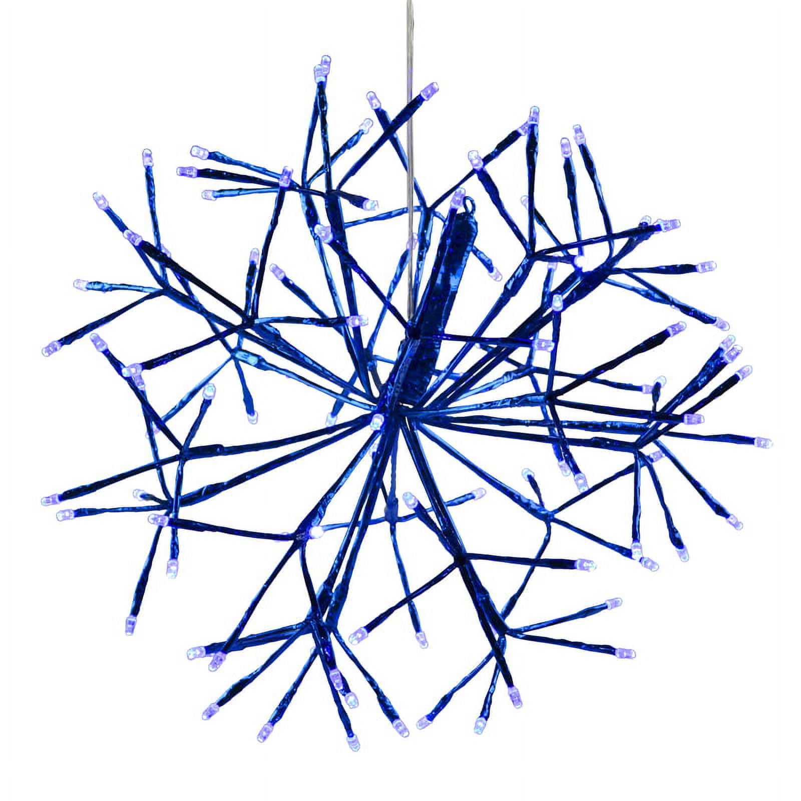 Celebrations Platinum LED Blue Shimmer Sphere 16 in. Hanging Decor ...