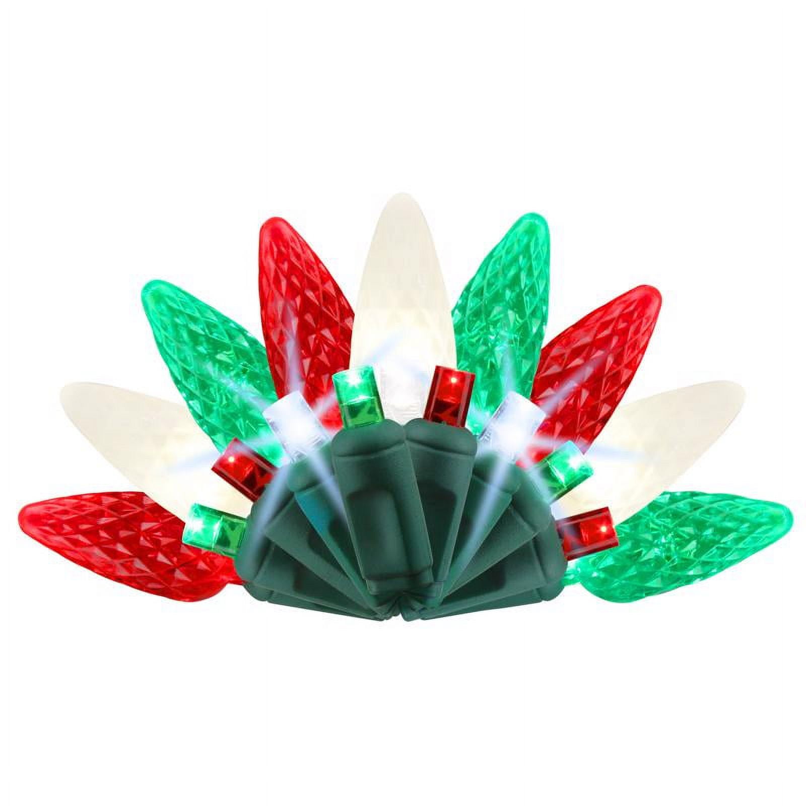 Celebrations Platinum LED C6 Red/Green/Pure White 50 ct String ...