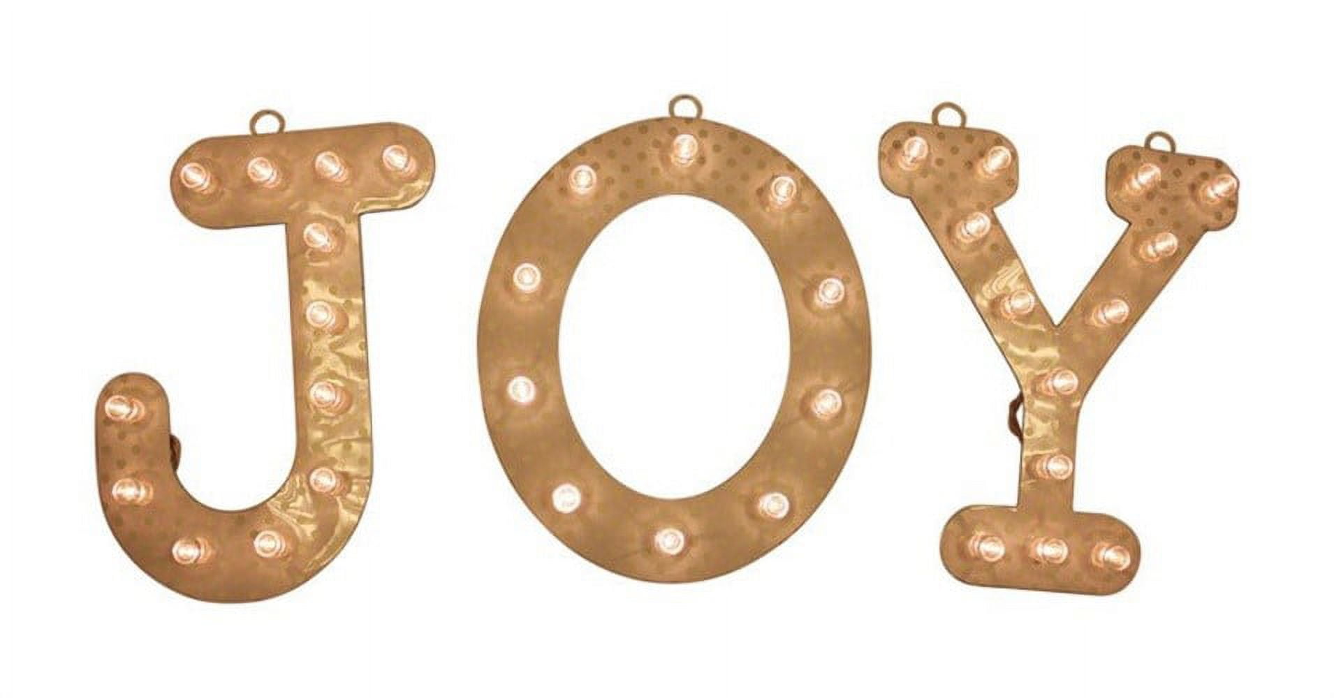 Celebrations Joy Marquee Sign Christmas Decoration Silver Metal 12 in ...