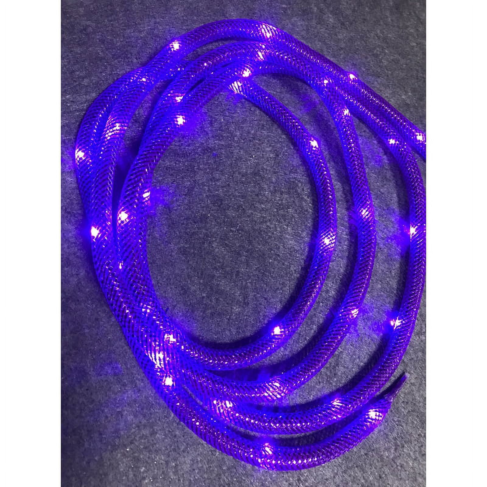 Celebrations Purple Mesh Rope Lighted Clear Halloween Lights 9 ft. L 1 ...