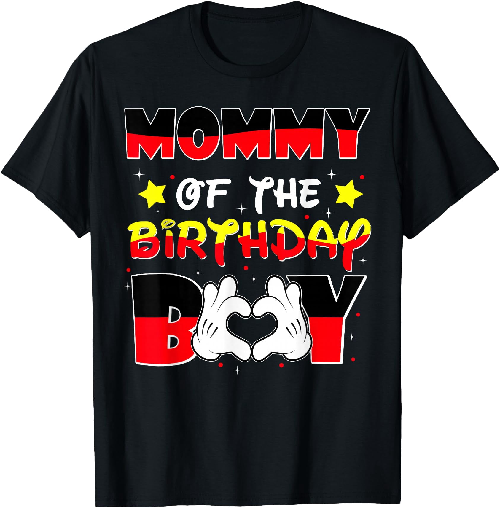 Celebratory Mommy's Birthday Event Heart Hands Design T-Shirt Ideal for ...