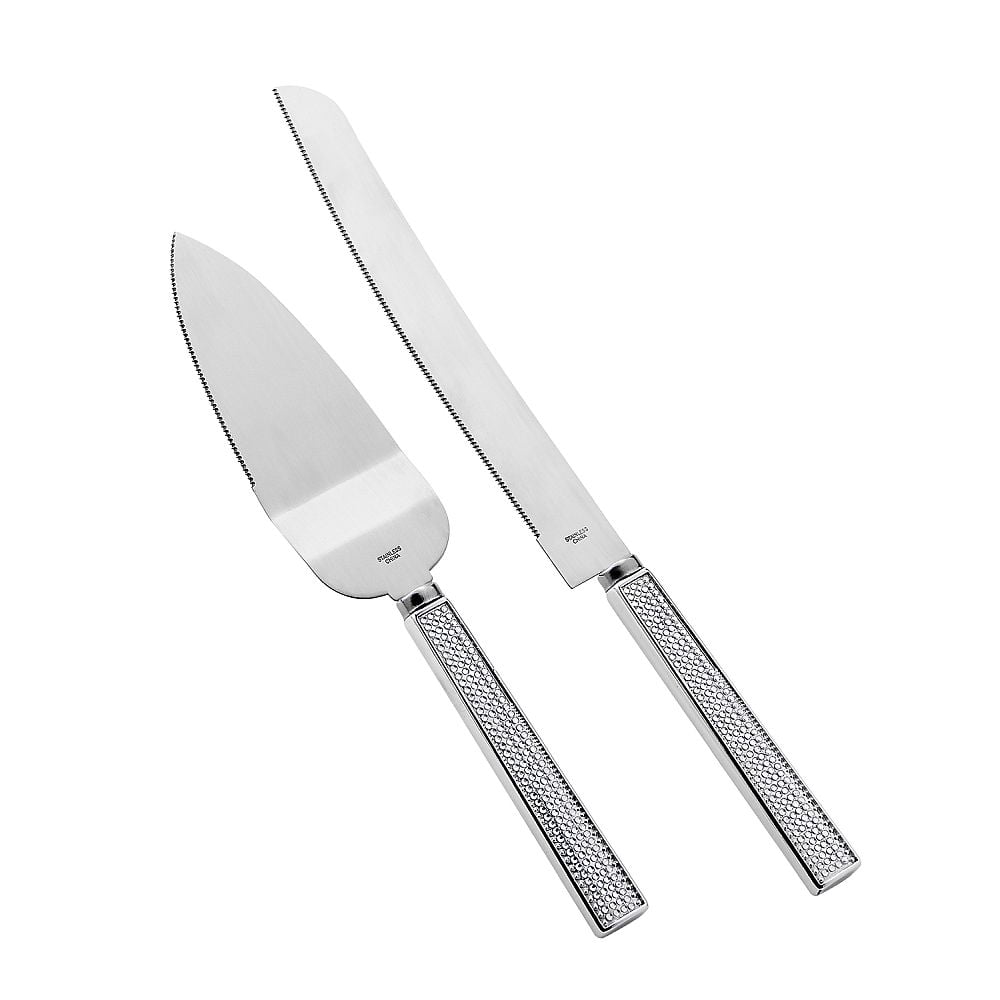 Celebrity Bling Silver cake server set with Rhinestone rows - Walmart.com