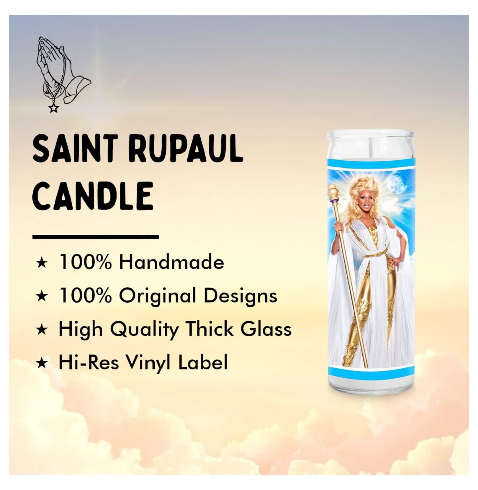 Celebrity Drag Race Candle - Drag Race Saint Candle - 8 inch Glass ...
