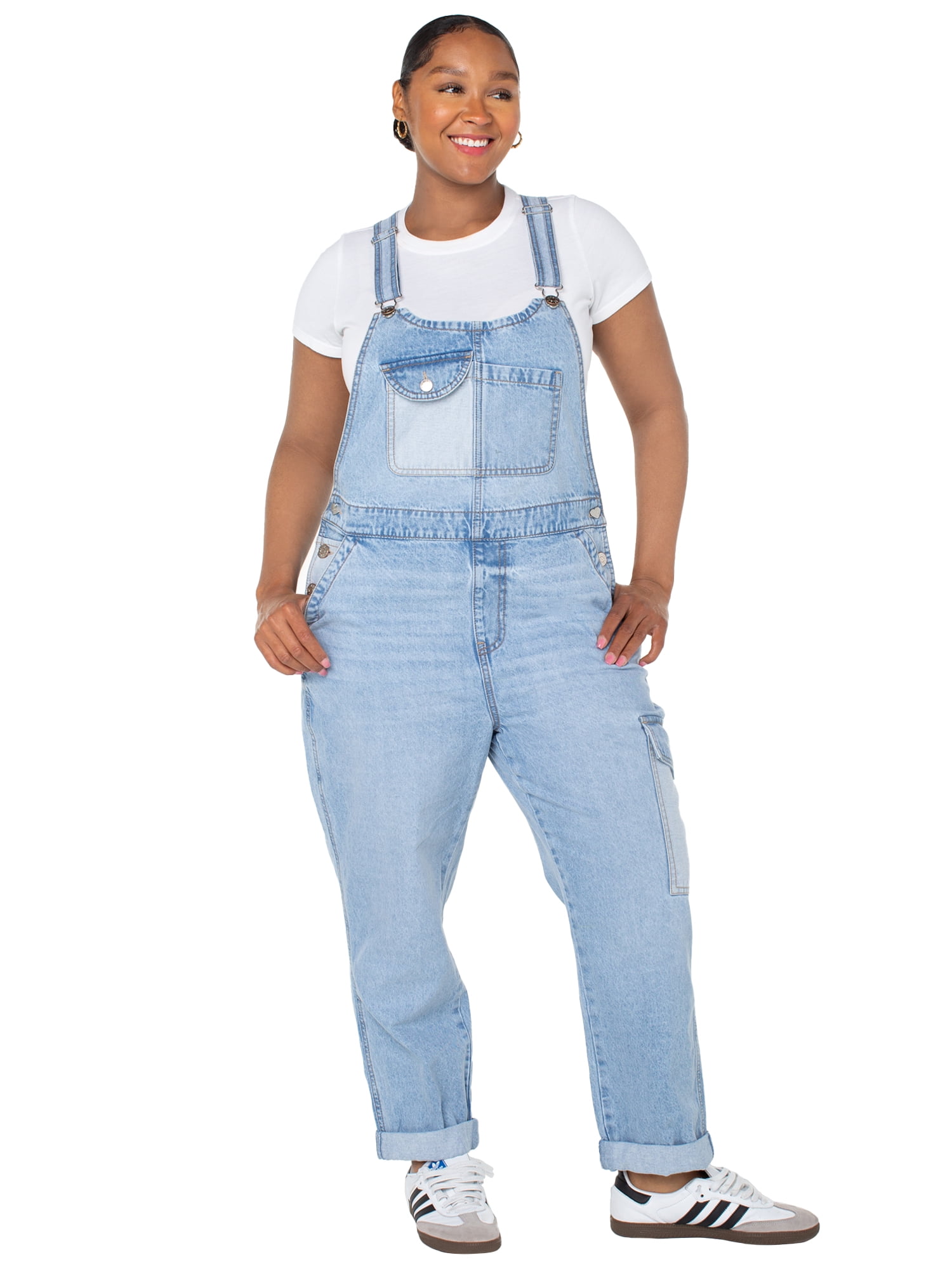 Celebrity Pink Boyfriend Cargo Overalls, Women's and Women's Plus ...